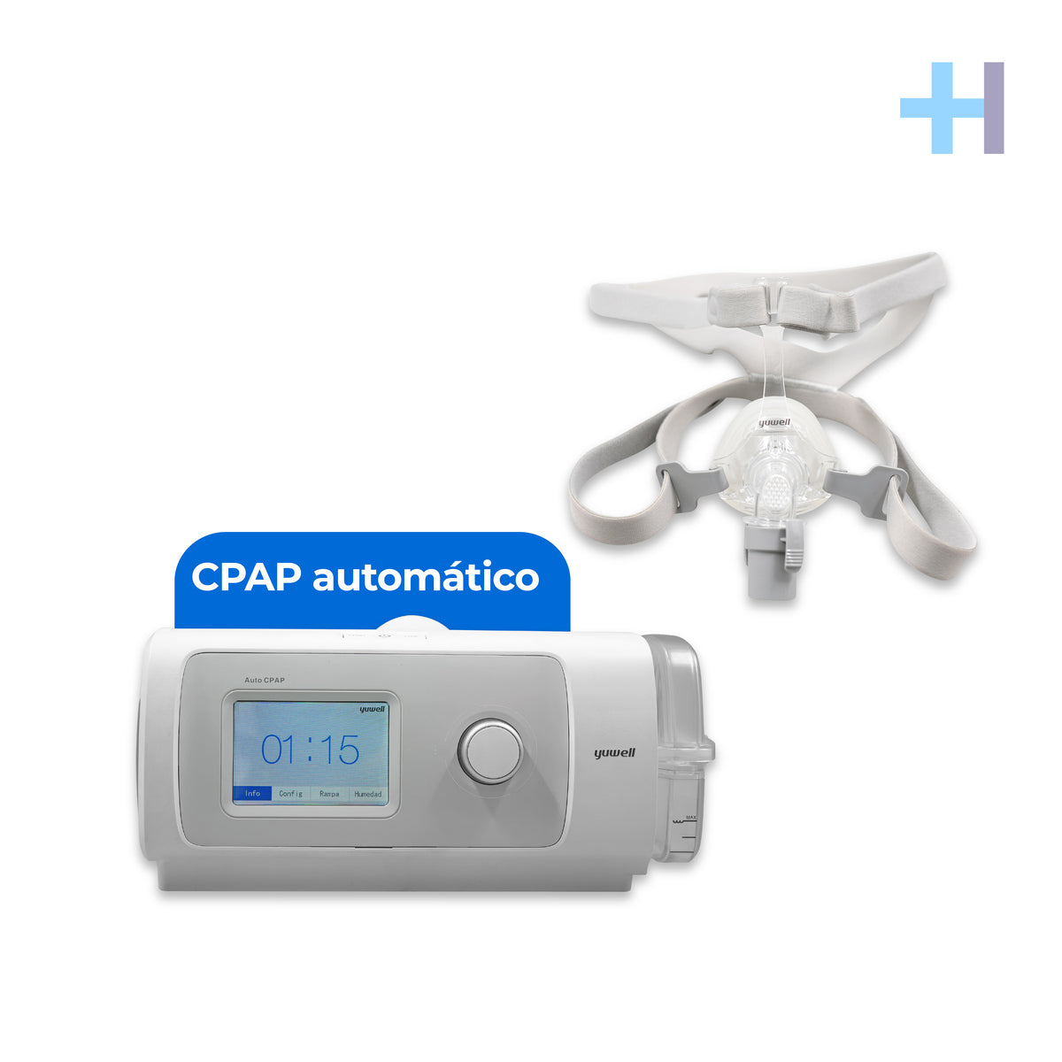 Respirador CPAP Automático modelo RY450 con mascarilla incluida y estu ...