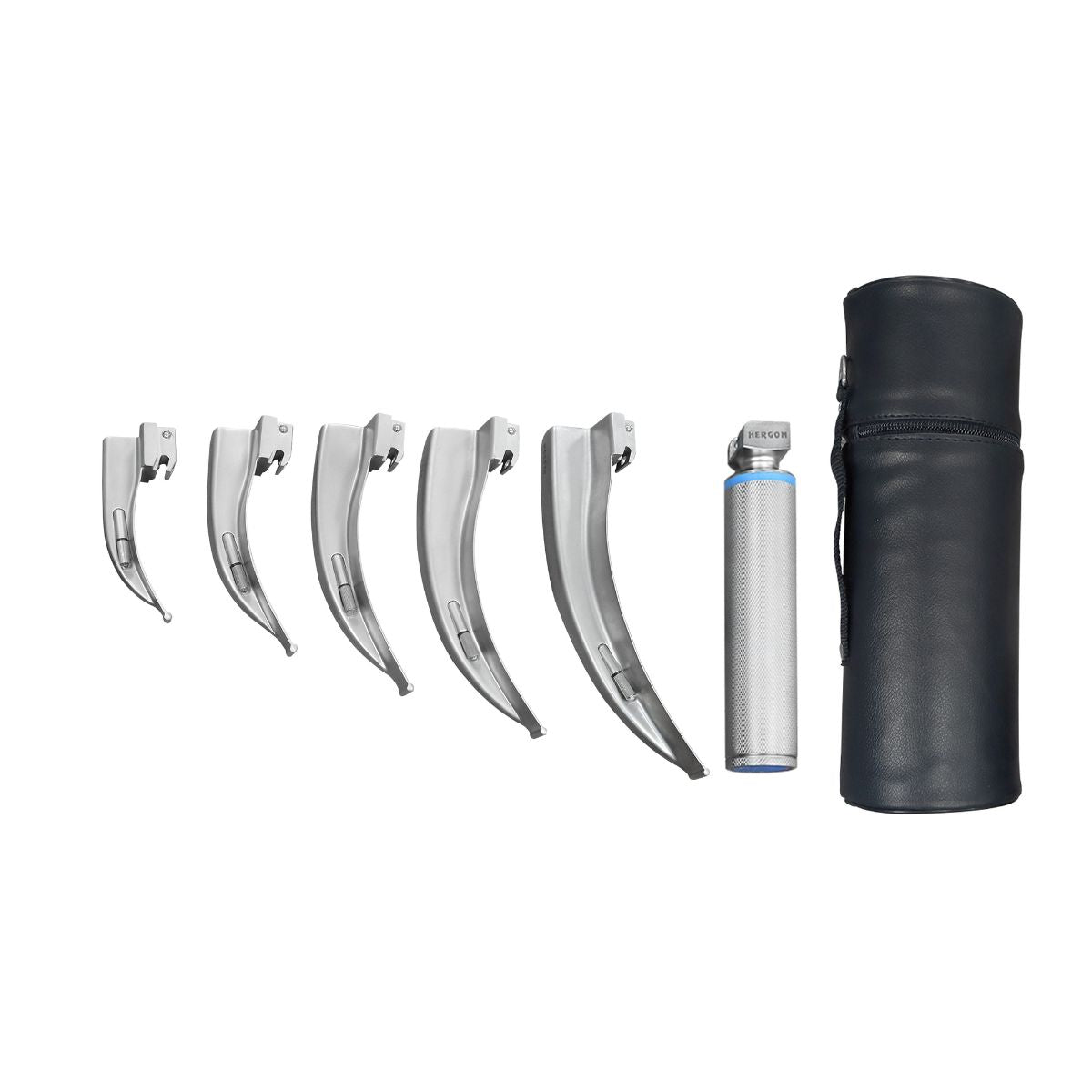 Estuche de Laringoscopio McIntosh con 5 Hojas y Mango Universal de luz ...