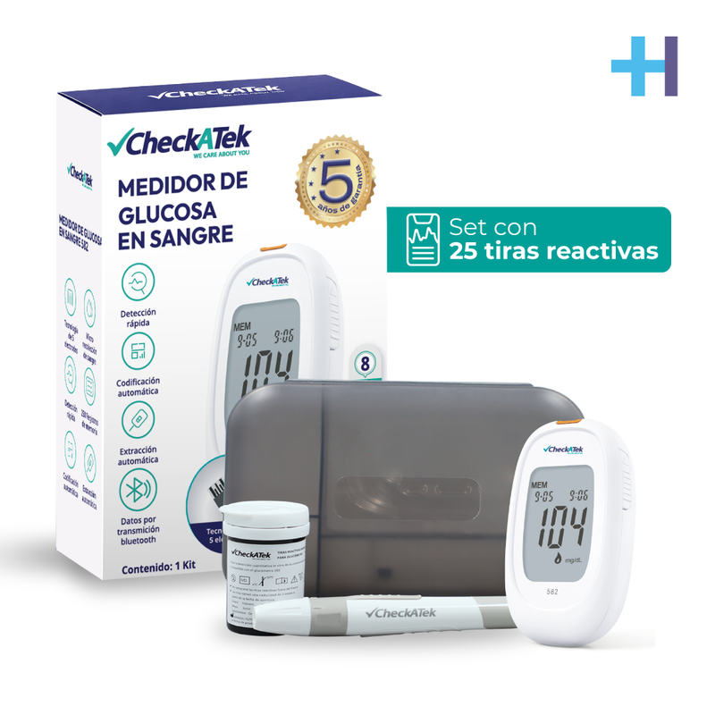 Glucómetro digital portátil con Memoria 250 Registros GL582 | Marca Ch ...