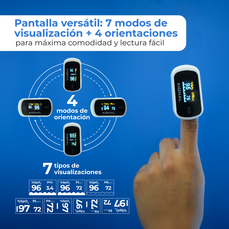 Oxímetro Portátil Xignal para Adulto y Niño | Pantalla OLED MD300C2 ...