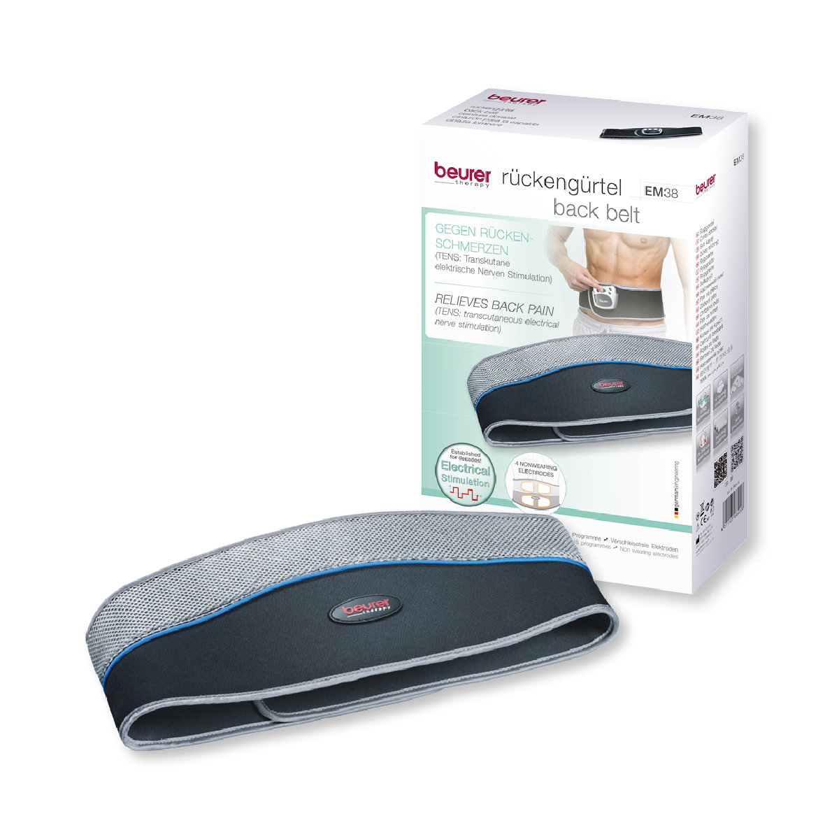 Cinturón Electroestimulador EM38 para el Área Lumbar, Tamaño de 75 a 1 ...