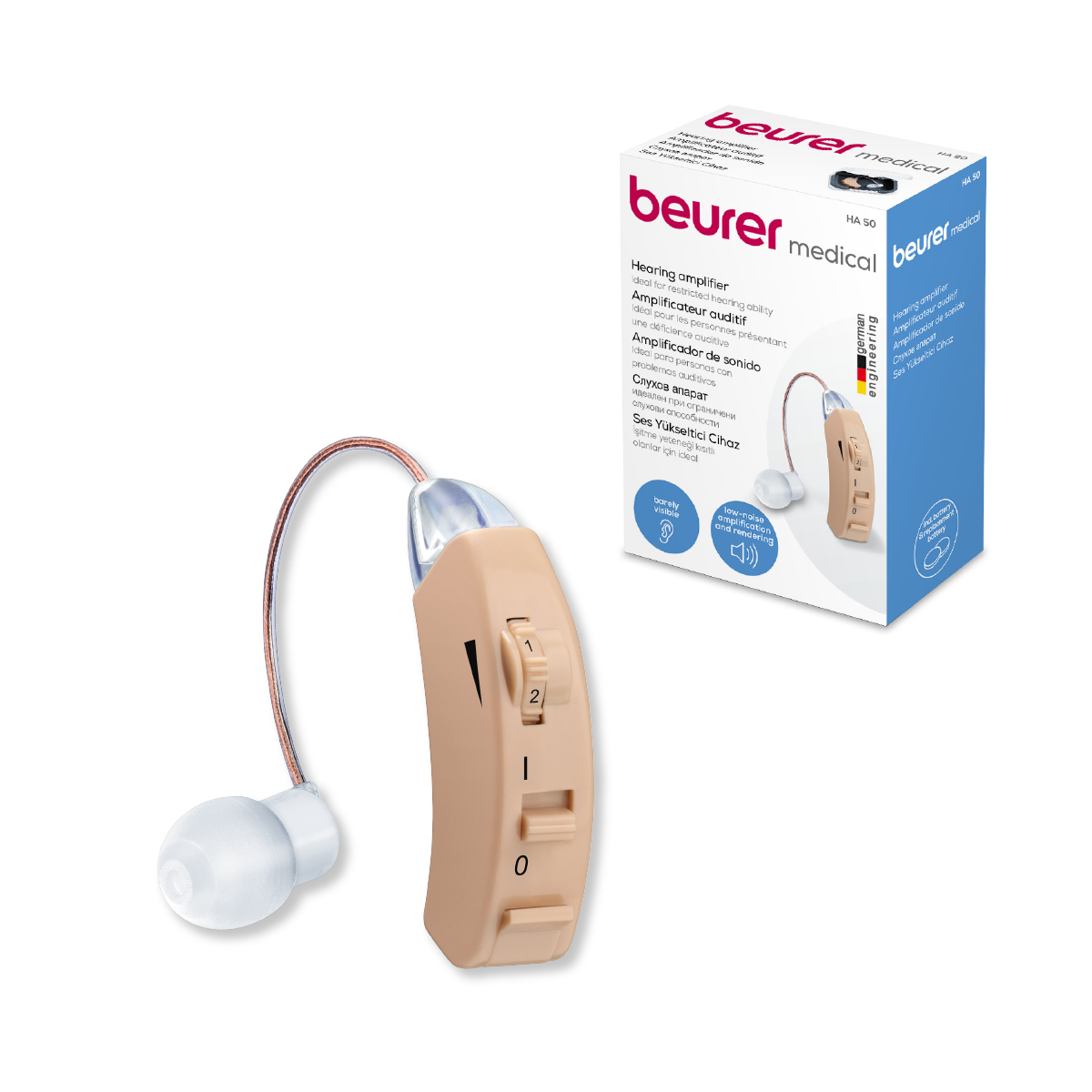 Amplificador Auditivo Ergonómico HA50 | Beurer – HERGOM MEDICAL