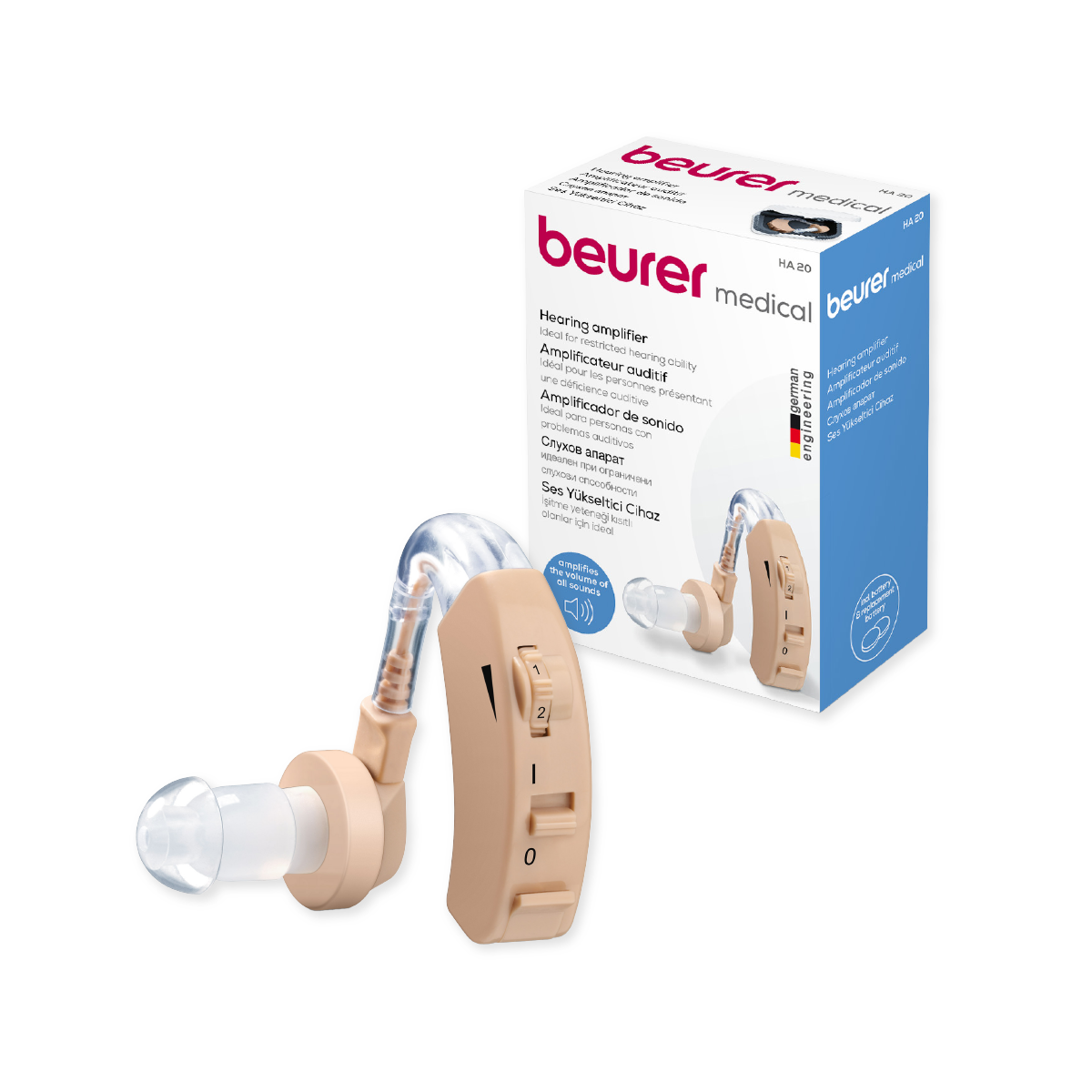 Kit 2 Amplificador auditivo HA20 | Beurer – HERGOM MEDICAL